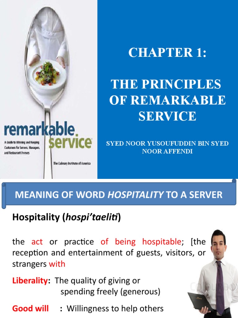 Chapter 1 - The Principles of Remarkable Service | PDF
