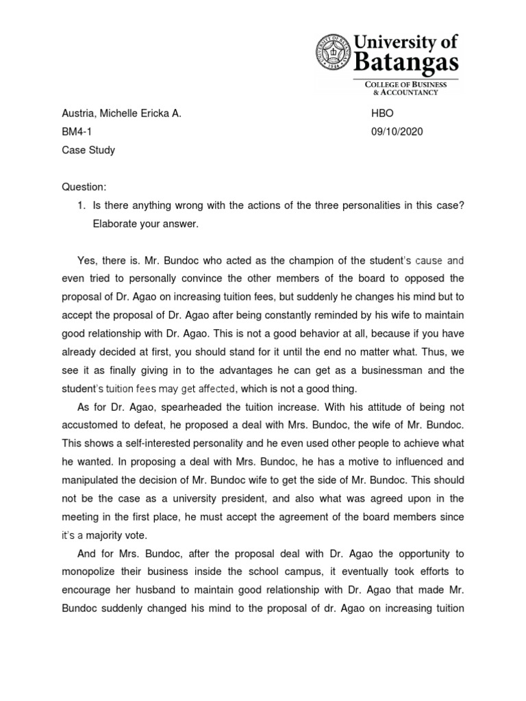 Case Study 1 - HBO | PDF | Behavior | Psychological Concepts