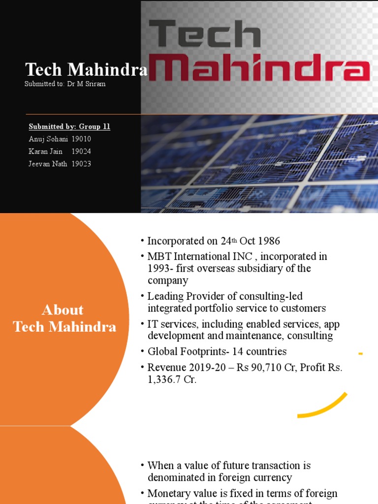 Tech Mahindra's Currency Risk Management | PDF | International Trade ...