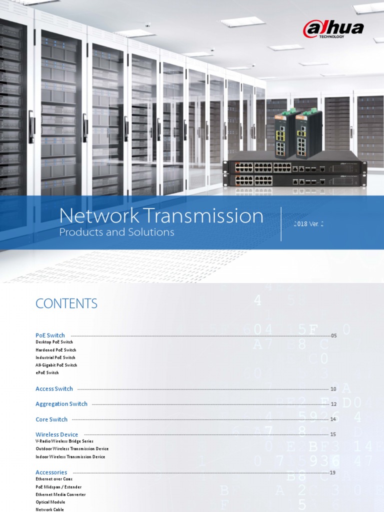 Network Transmission: Products and Solutions | PDF | Network Switch | Wi Fi