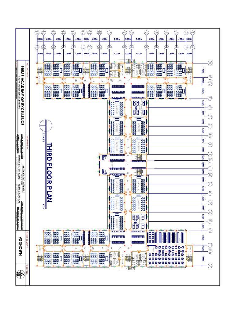 Third Floor Plan of Four-Storey School | PDF | Educational Environment ...