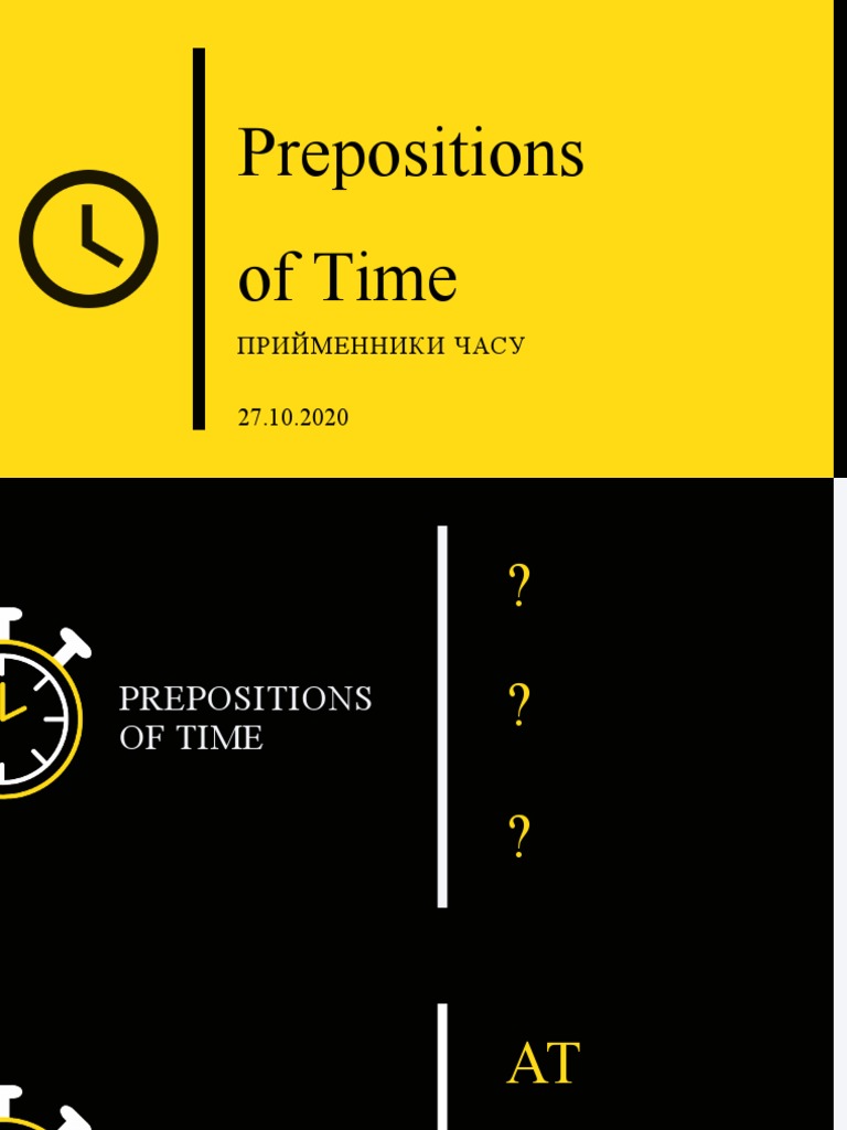 Prepositions of Time | PDF | Language Arts & Discipline | Art