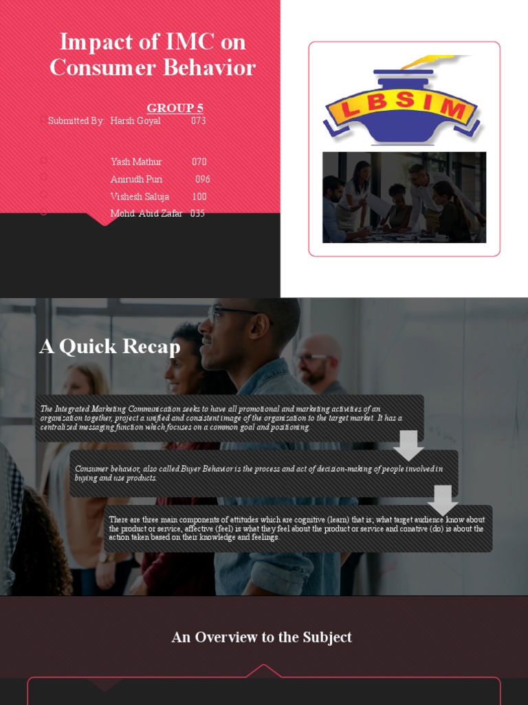Imc Consumer B. Final | PDF | Consumer Behaviour | Behavior