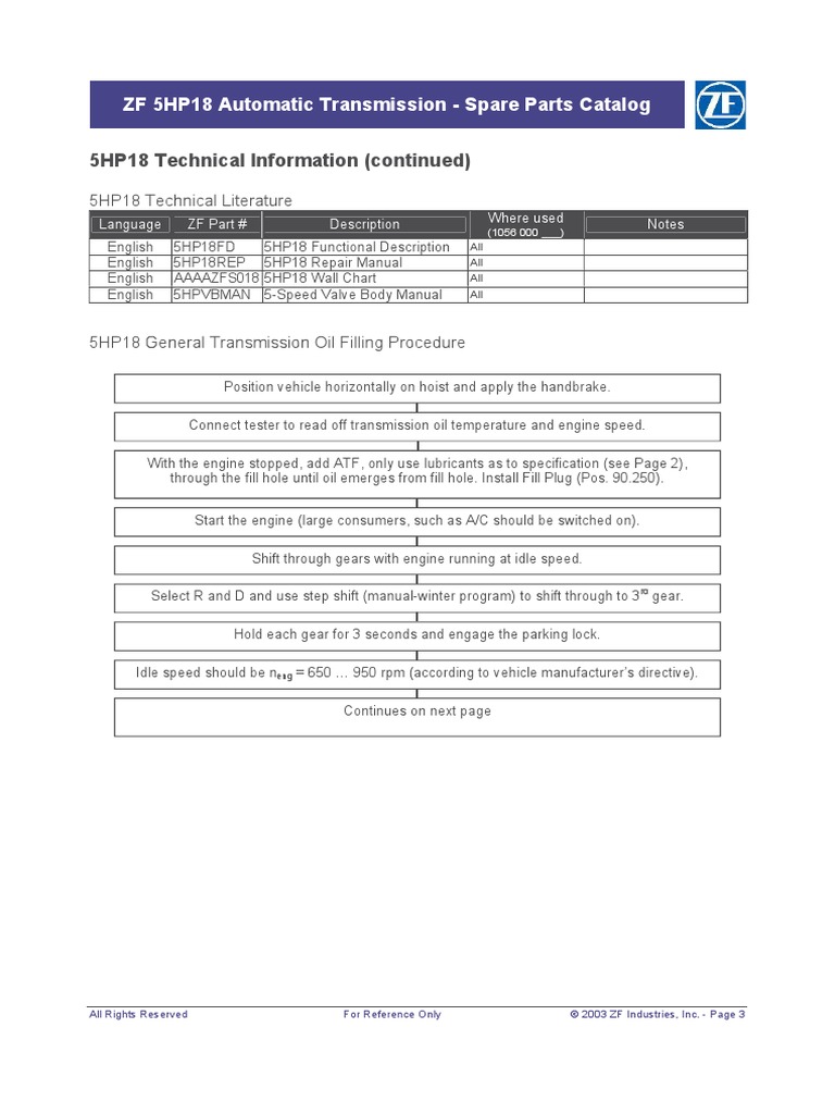 ZF 5HP18 | PDF | Automatic Transmission | Transmission (Mechanics)