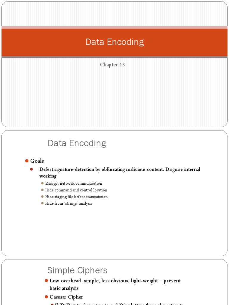 8 2 Data Encoding | PDF | Encryption | Espionage Techniques