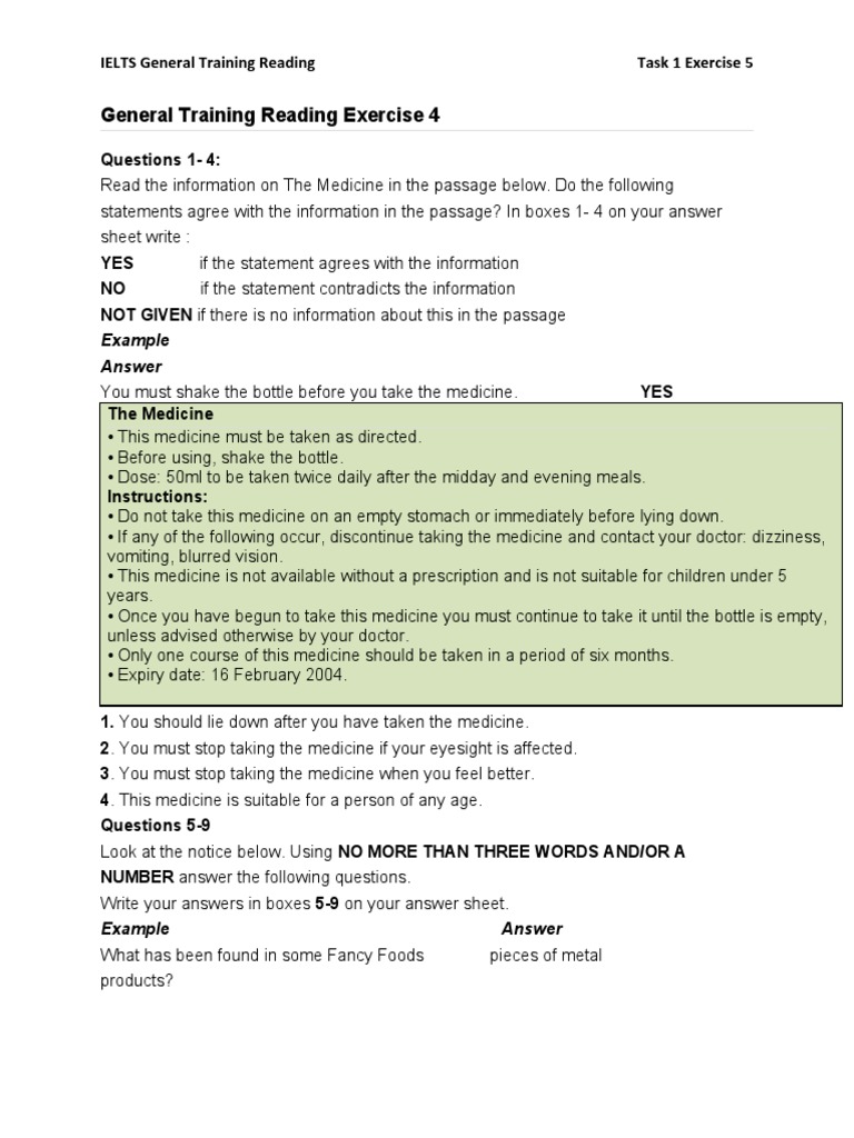 General Training Reading Exercise 4: Example Answer | PDF | Curry | Foods