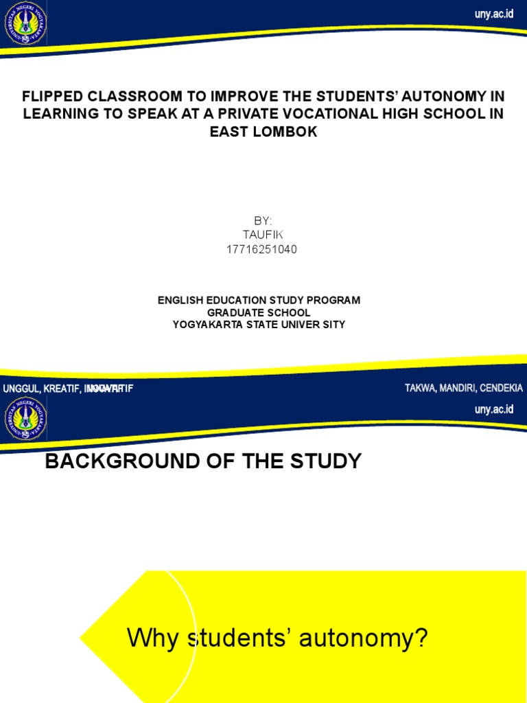Format PPT Sidang UNY | PDF | Classroom | Autonomy