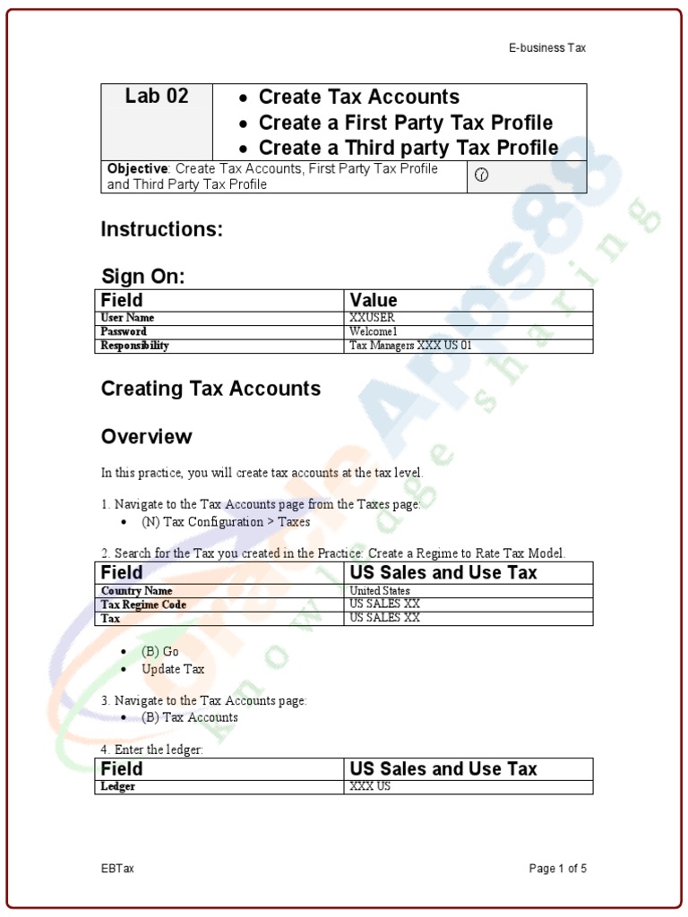 Microsoft Word - eBTax Lab 02 | PDF | Use Tax | Tax Exemption