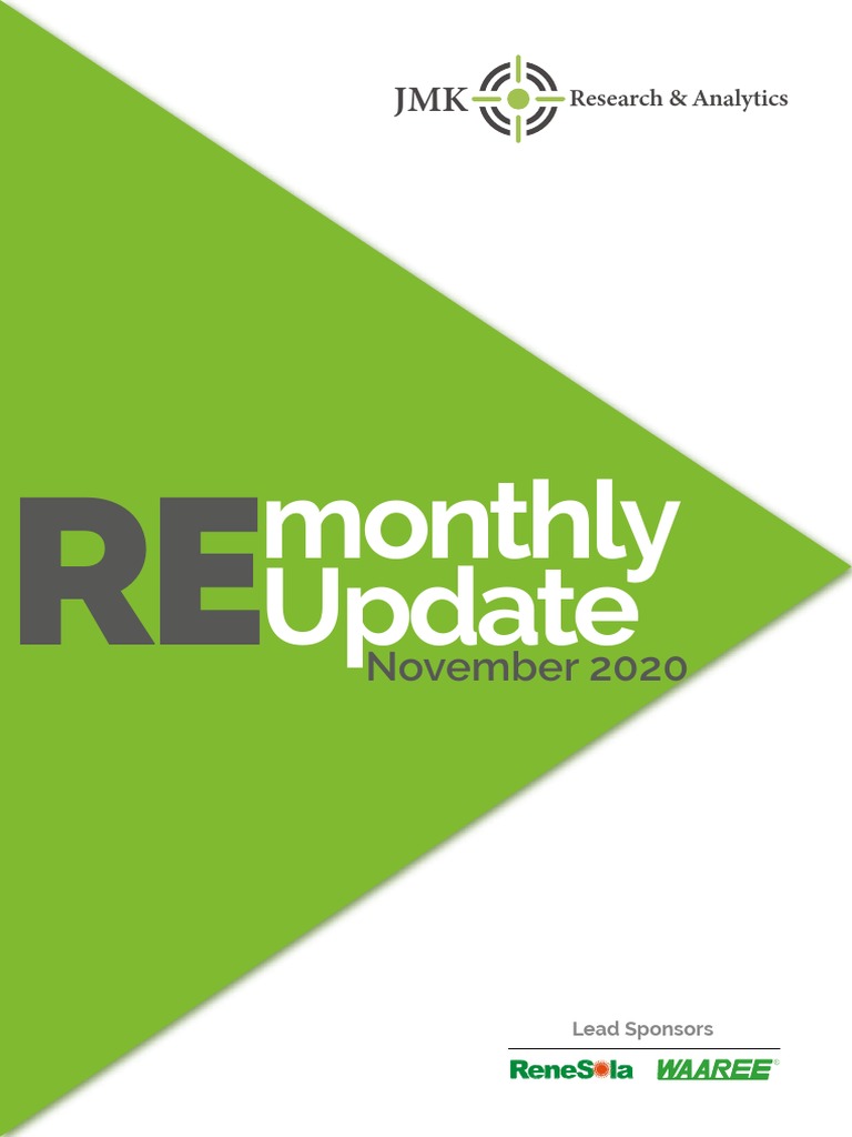 Monthly RE - Nov 2020 - JMK Research | PDF | Solar Power | Renewable Energy