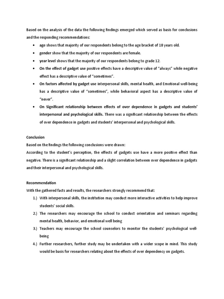 Effects of Gadget Use on Students | PDF