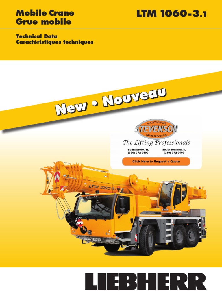 Liebherr LTM - 1060 3.1 Load Charts PDF | PDF Liebherr LTM - 1060 3.1 Load Charts PDF | PDF