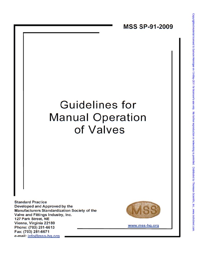 MSS SP 91-2009 | PDF