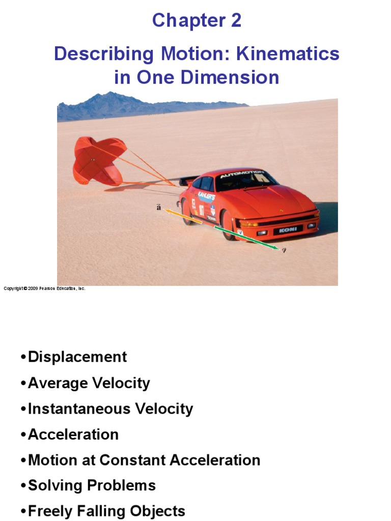 Describing Motion: Kinematics in One Dimension | PDF | Acceleration ...