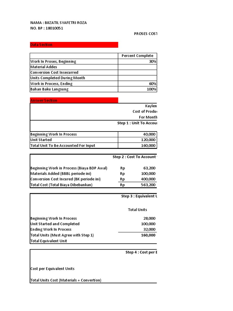 Kasus 6 Proses Costing (FIFO) Biizatil SR - 1 | PDF | Computing | Computer Engineering