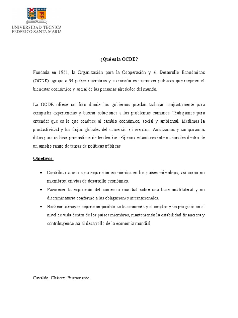Qué Es La OCDE | PDF