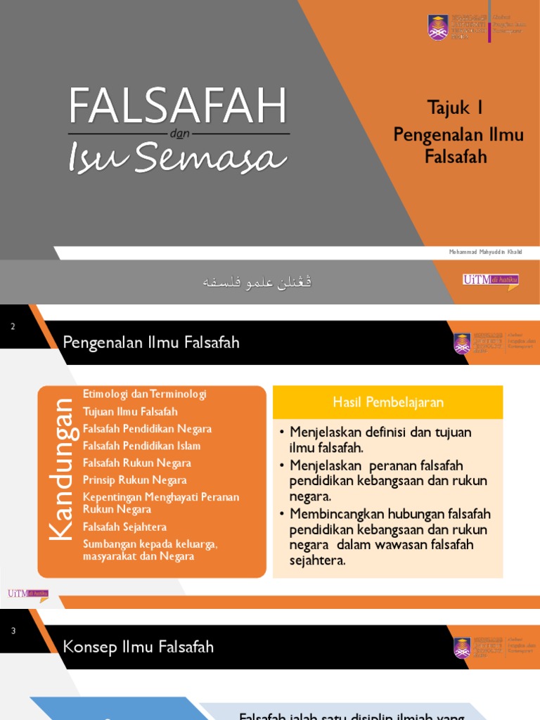 Tajuk 1 Pengenalan Ilmu Falsafah PDF | PDF