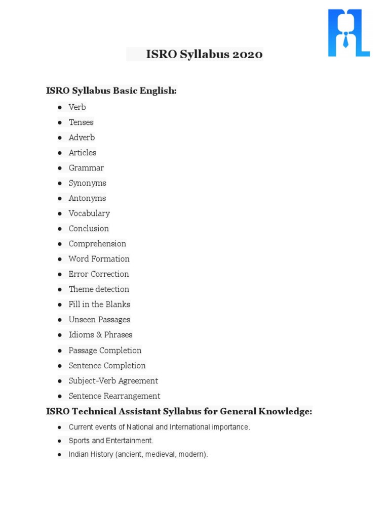 Isro Syllabus 2020 1583755090 | PDF | Electronics | Engineering