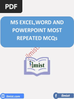 MS Excel Multiple Choice Questions With Answers | PDF | Spreadsheet | Microsoft Excel