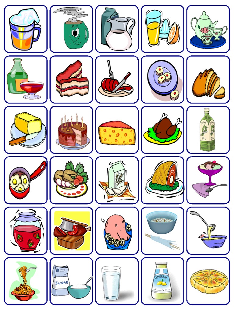 Food Pair Work Matching Game PDF | PDF