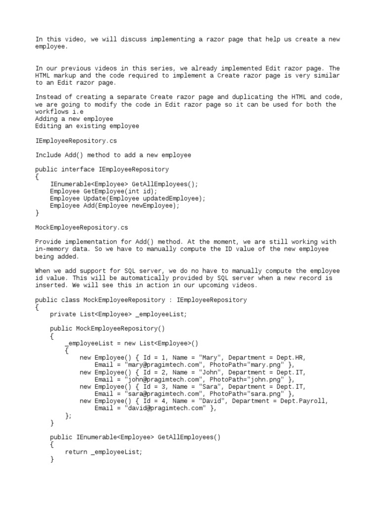 Csharp 14 | PDF | Microsoft Sql Server | Html