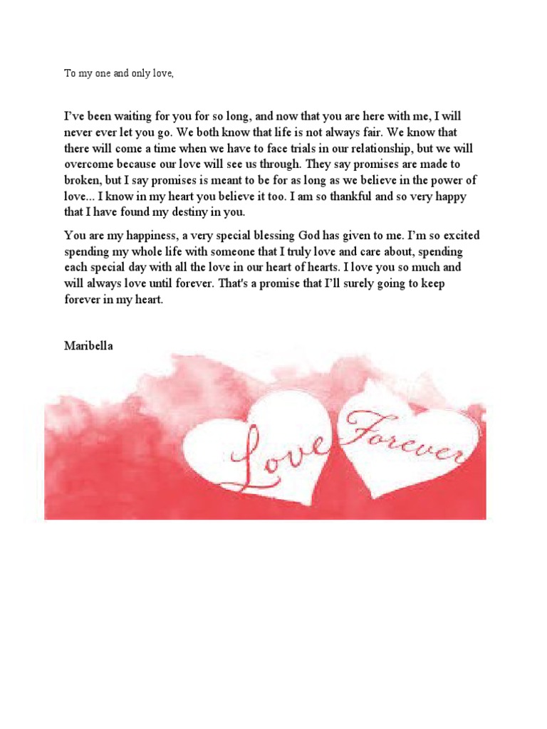 Love Letter Template | PDF