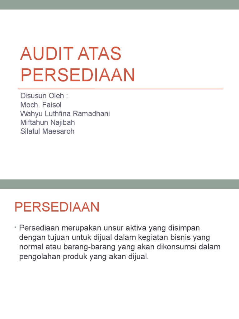 Audit Atas Persediaan | PDF
