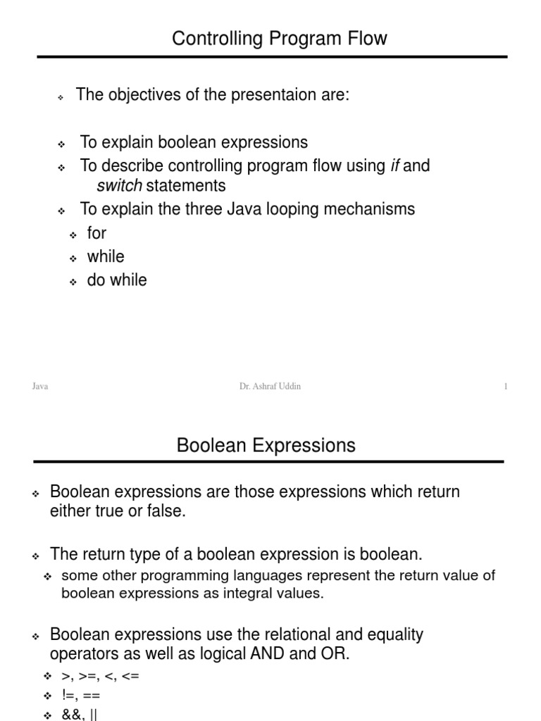 03 Flow Control, Loop | PDF | Control Flow | Boolean Data Type