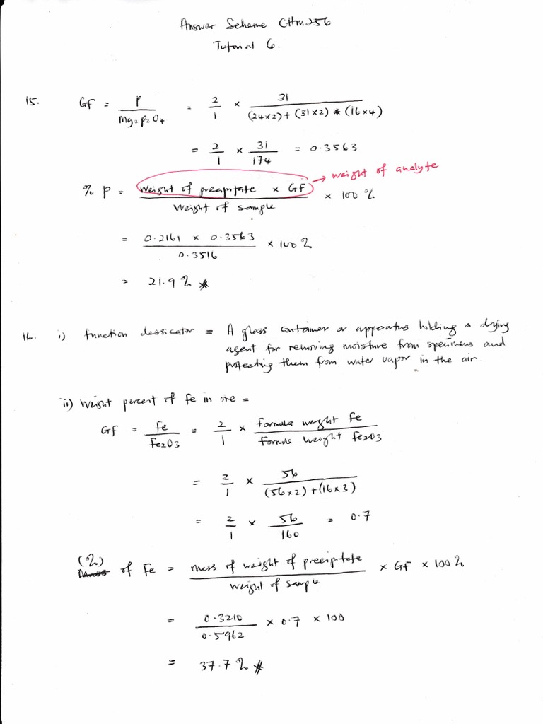 Answer Scheme Tuto 6 | PDF