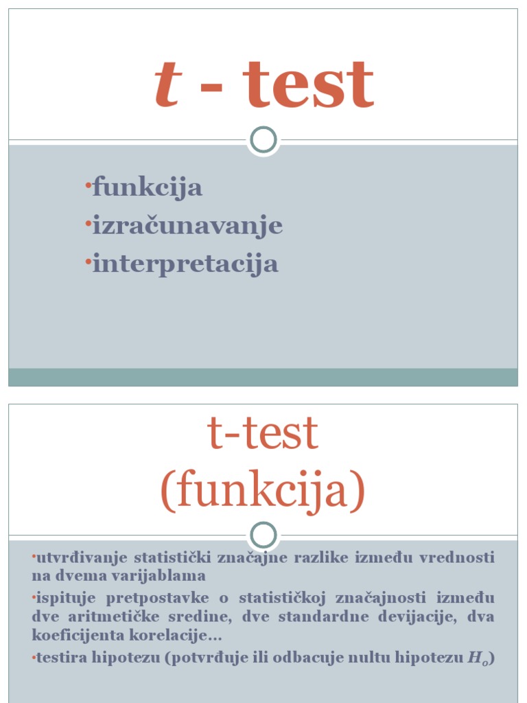 4 T-Test | PDF