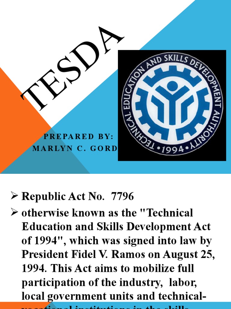 TESDA: Skills Development Overview | PDF | Business | Finance & Money ...