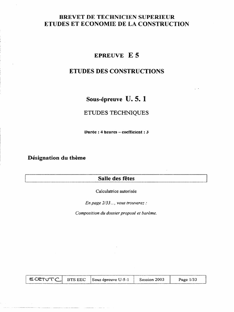 Etude U51 2003 | PDF