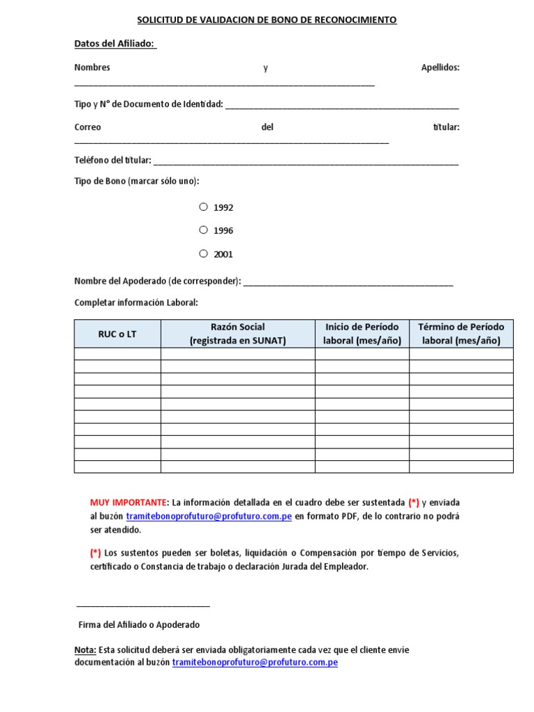 Solicitud de Validación de Documentos BDR | PDF | Crecimiento personal y profesional