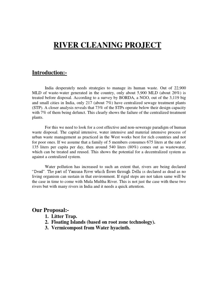 Innovative River Cleaning Solutions | PDF | Compost | Soil