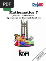 Math6 q2 Mod8of8 Basic Operations On Integers and Problem Solving v2 | PDF | Subtraction ...