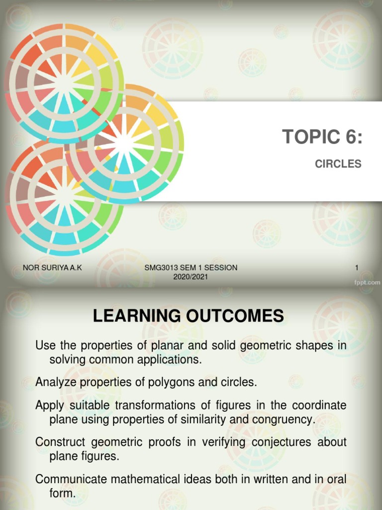 Topic 6 Circles | PDF | Circle | Angle