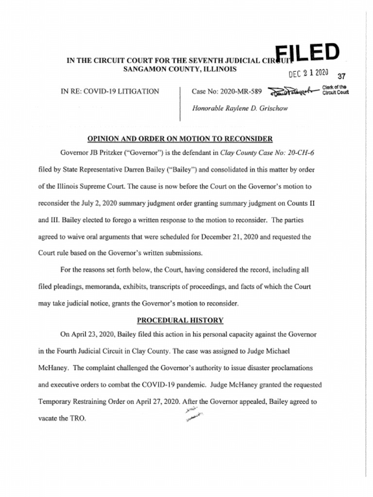 Order On Motion To Reconsider July 2, 2020 MSJ Order | PDF