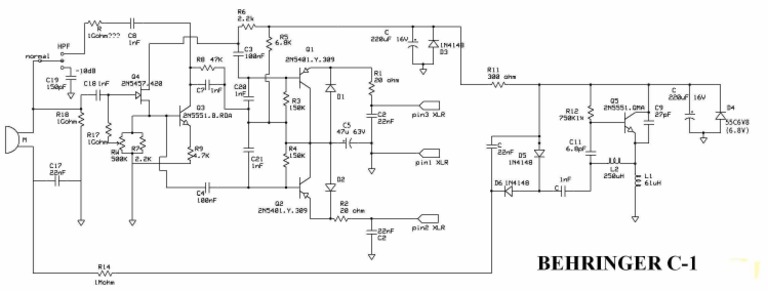 Behringer C1 Schematic Diagram | PDF