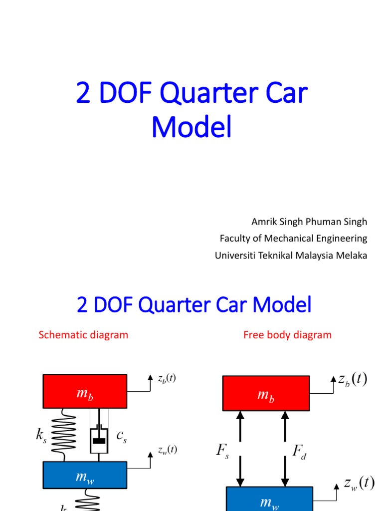 2 DOF Quarter Car Model | PDF