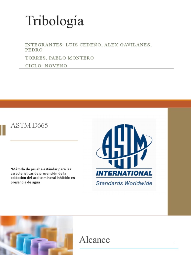 Norma ASTM D665 y D974 | PDF | Ácido | Alcohol