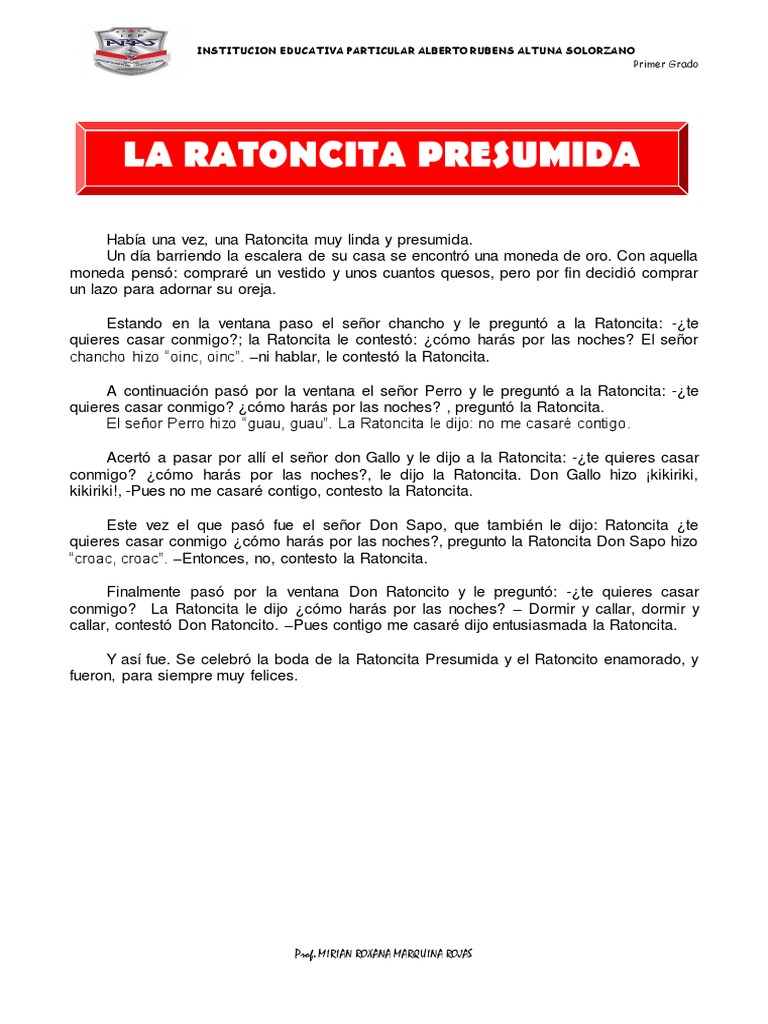 La Ratoncita Presumida y su Boda | PDF | Hogar, jardinería y bricolaje ...