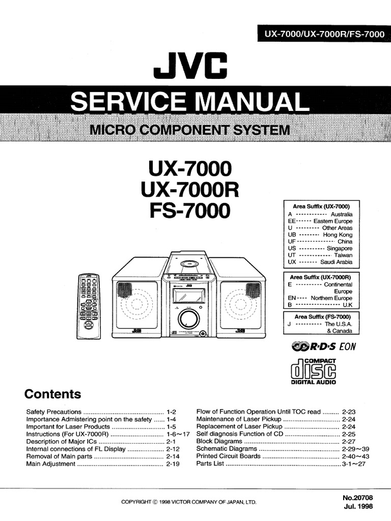 JVC Ux-7000 7000r fs-7000 SM | PDF