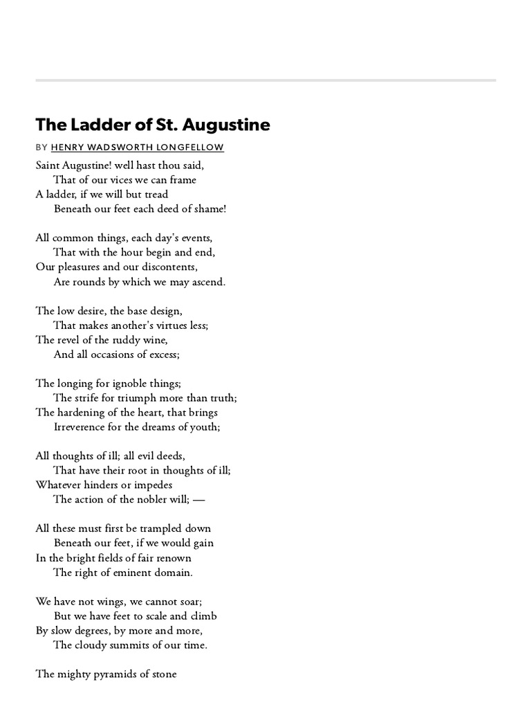 The Ladder of St. Augustine | PDF