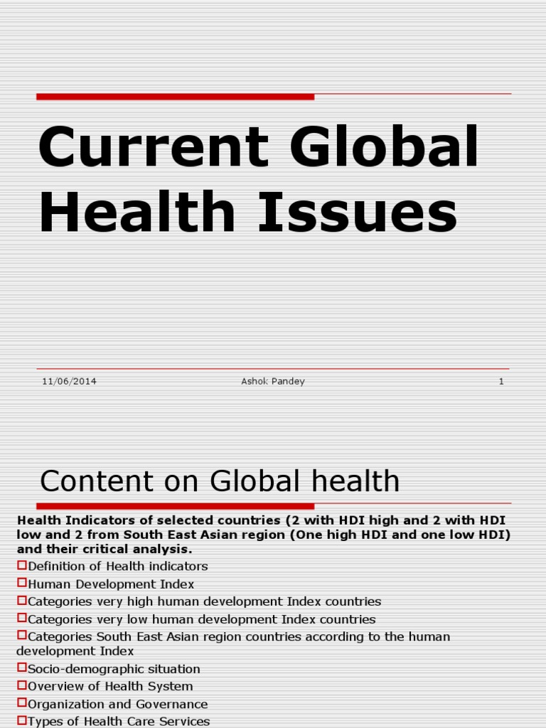Global Health Issues | PDF | Provinces And Territories Of Canada ...