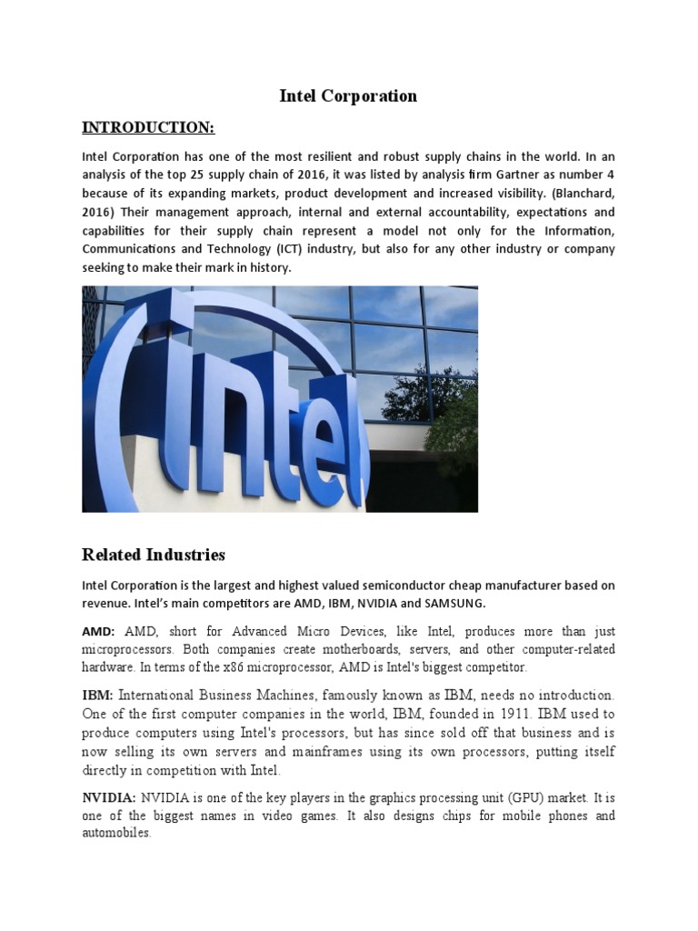 Intel Corporation Case Study | PDF | Intel | Advanced Micro Devices