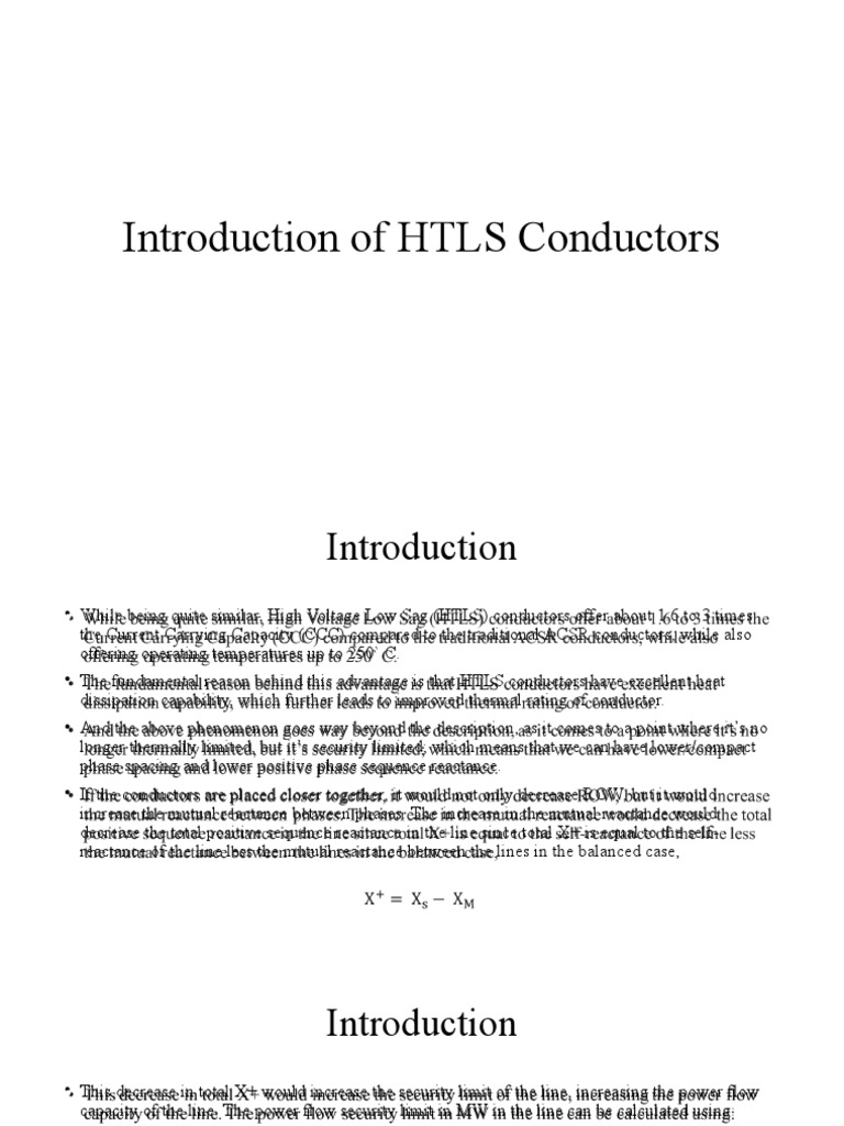 Introduction of HTLS Conductors | PDF | Electromagnetism | Physical ...