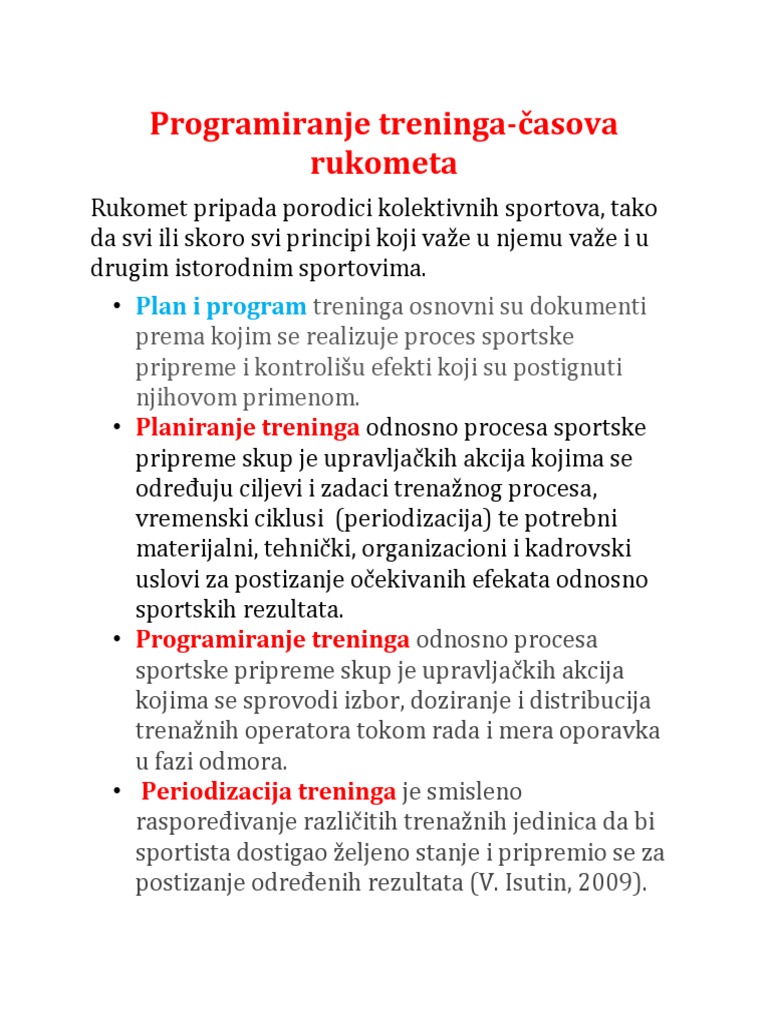 Programiranje Treninga 1 Word | PDF