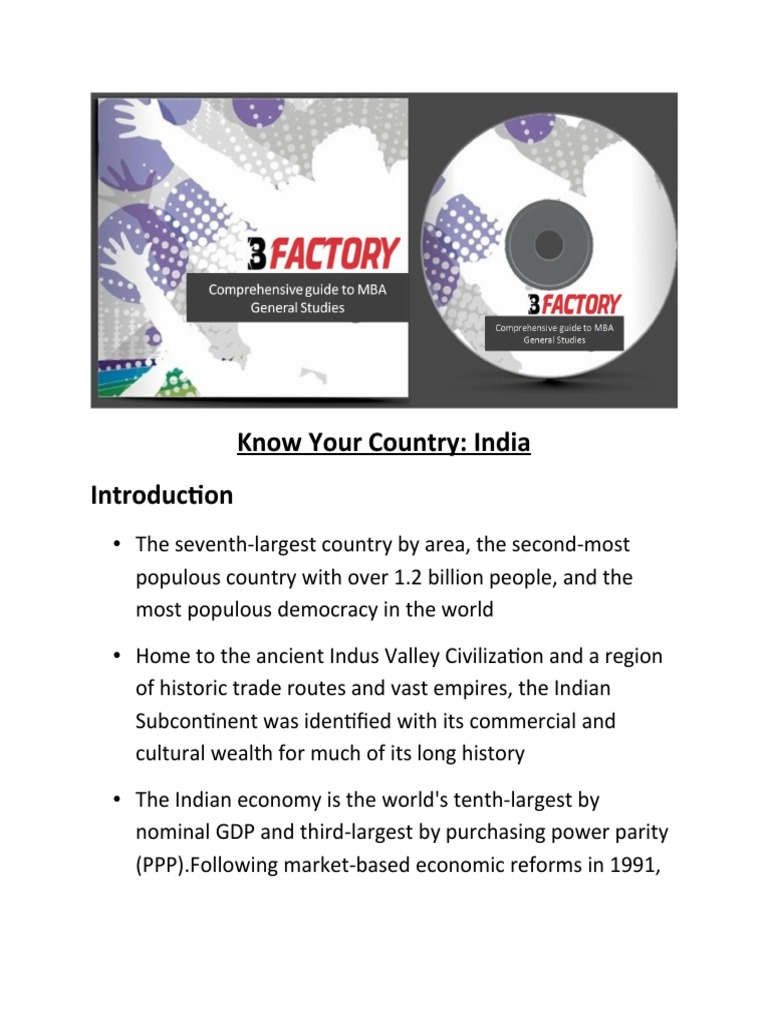 File 11 Know Your Country Pdf Economy Of India Economies