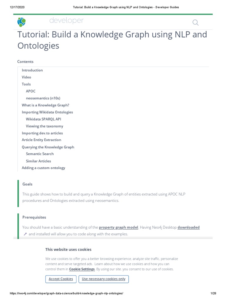 Tutorial - Build A Knowledge Graph Using NLP and Ontologies - Developer ...