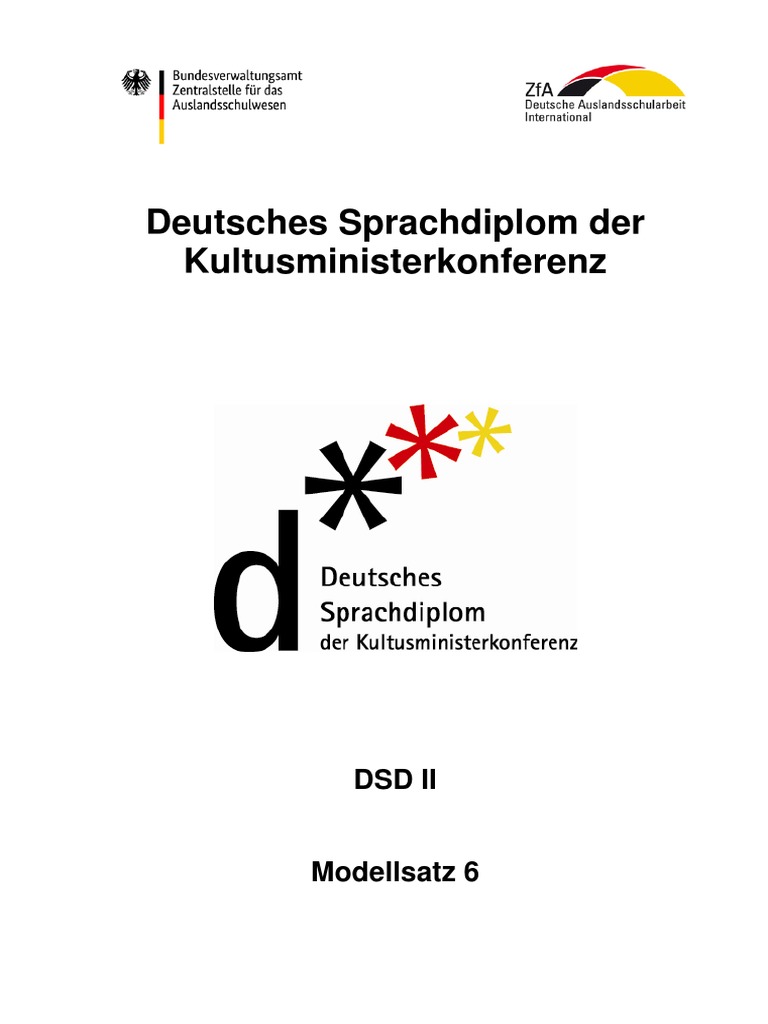 Modellsatz 6 DSD II Mit Lösungen | PDF