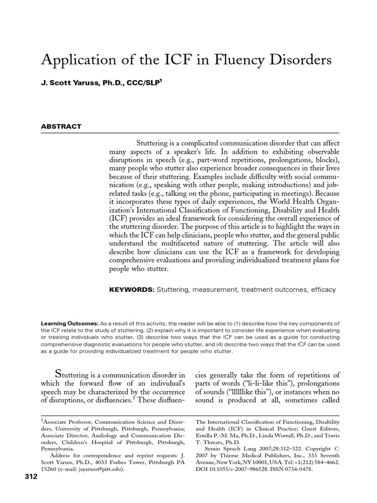 Fluency Disorders | PDF | Stuttering | Disability